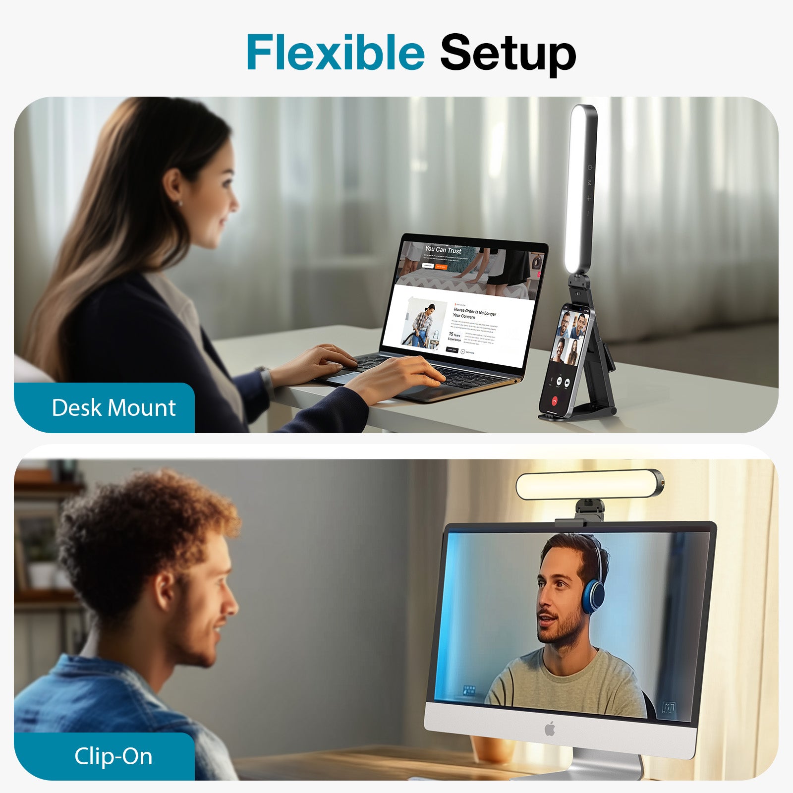InnoGear Video Conference Light, On-Camera Video Lights for Monitor De