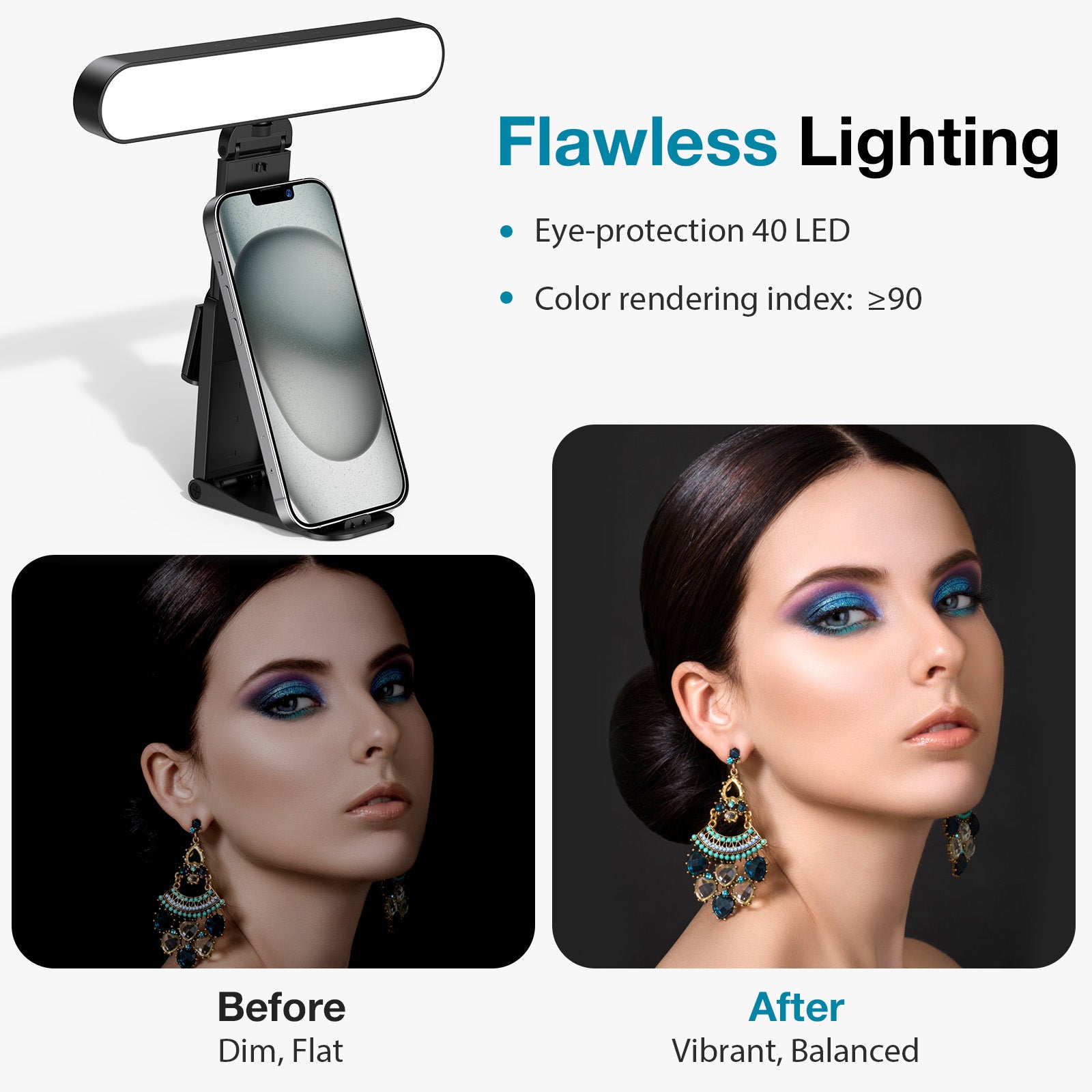 InnoGear Video Conference Light, On-Camera Video Lights for Monitor De