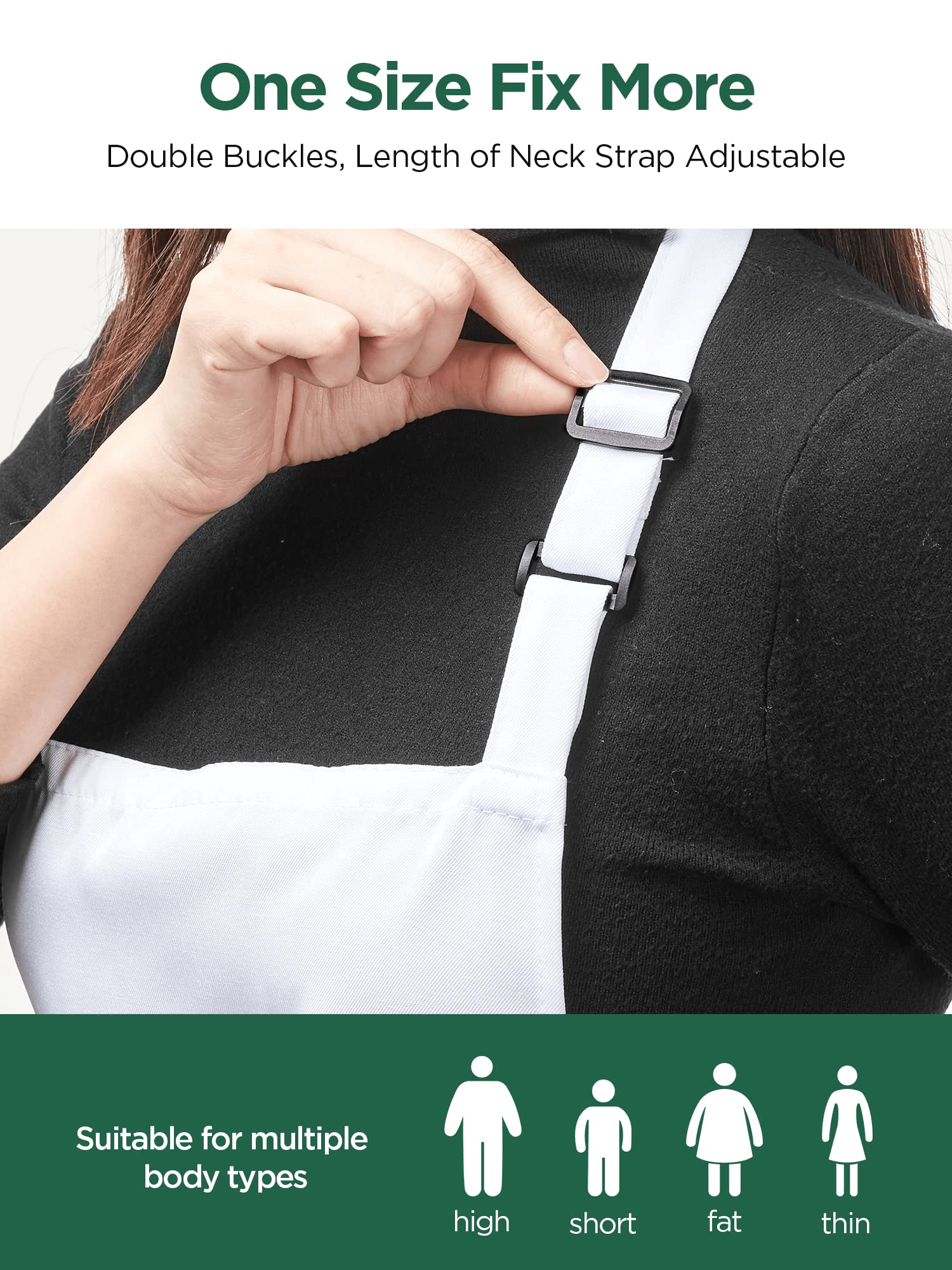InnoGear 2 Pack Unisex Adjustable Bib Apron with 2 Pockets Cooking Kit