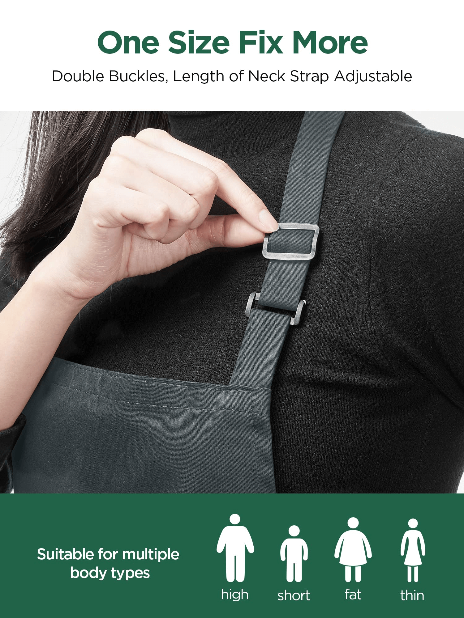 InnoGear 4 Packs Apron, Unisex Adjustable Apron with Pockets for Home
