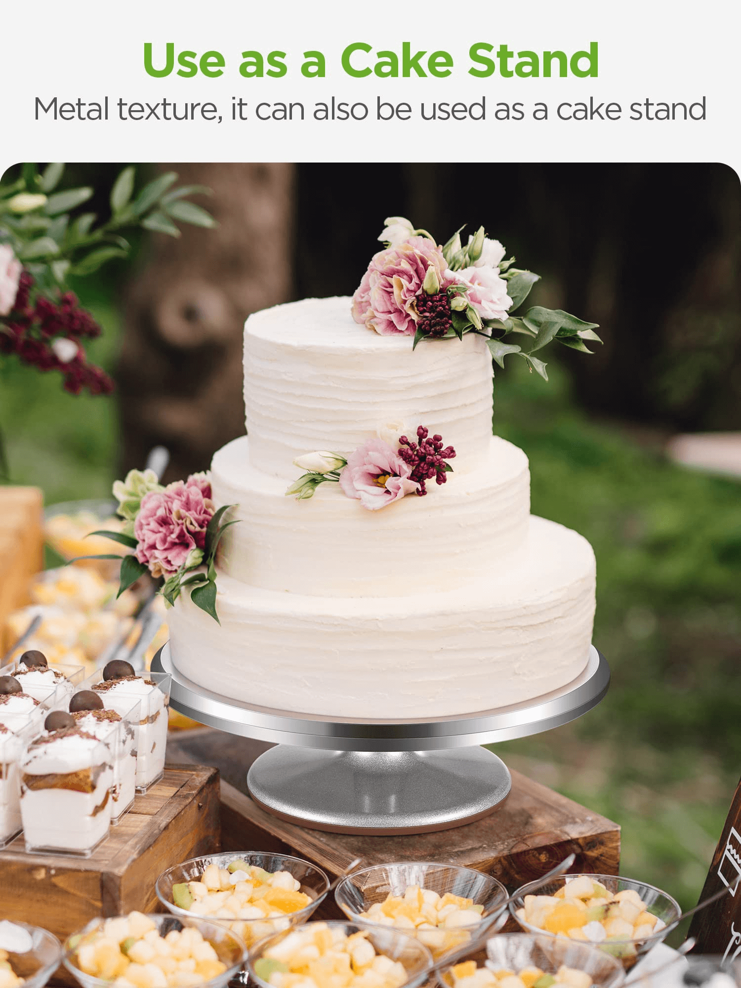 InnoGear Cake Turntable, 12 Inches Cake Decorating Stand Rotating Icin